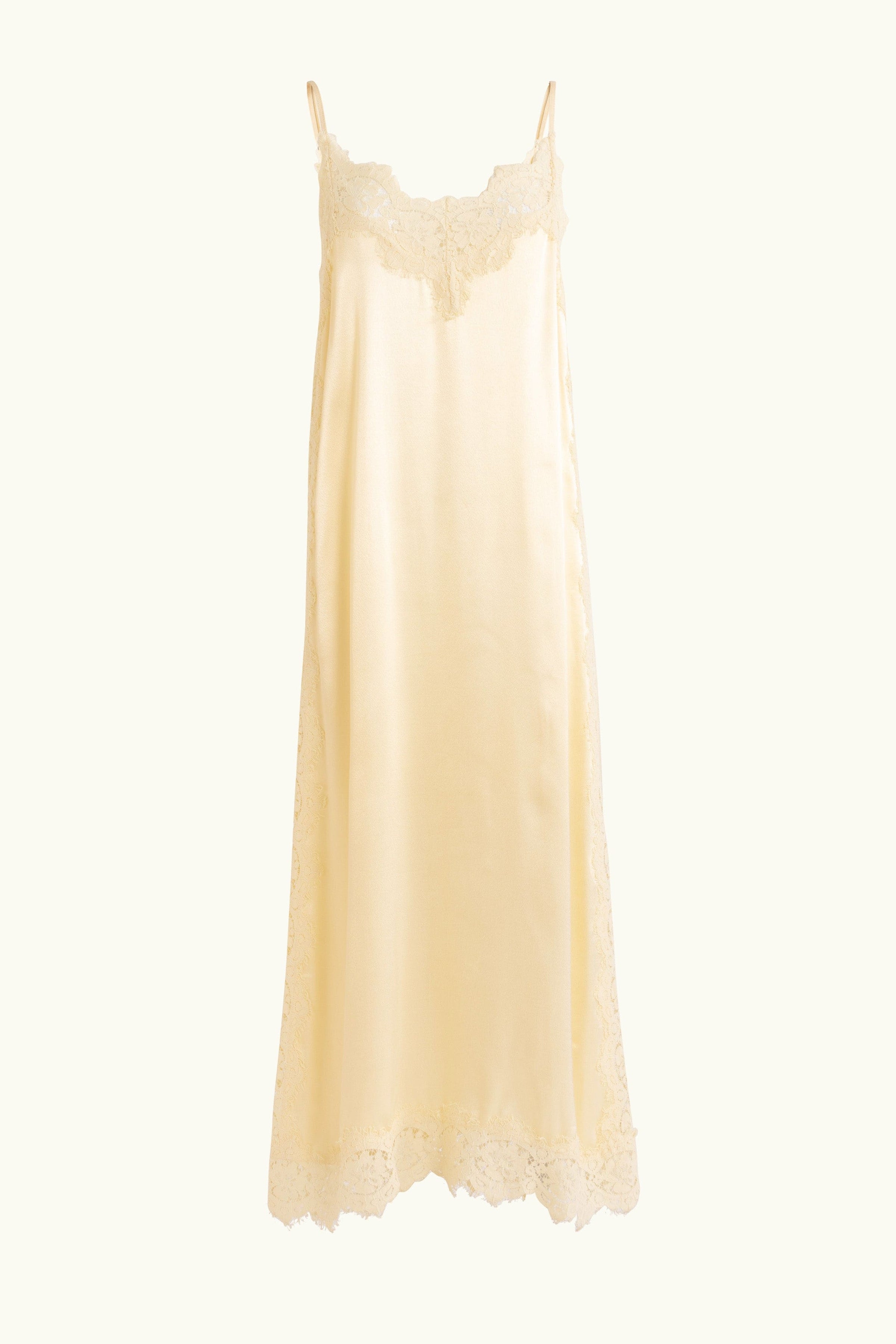 Lenny Satin Lace Slip Dress | FLANNEL