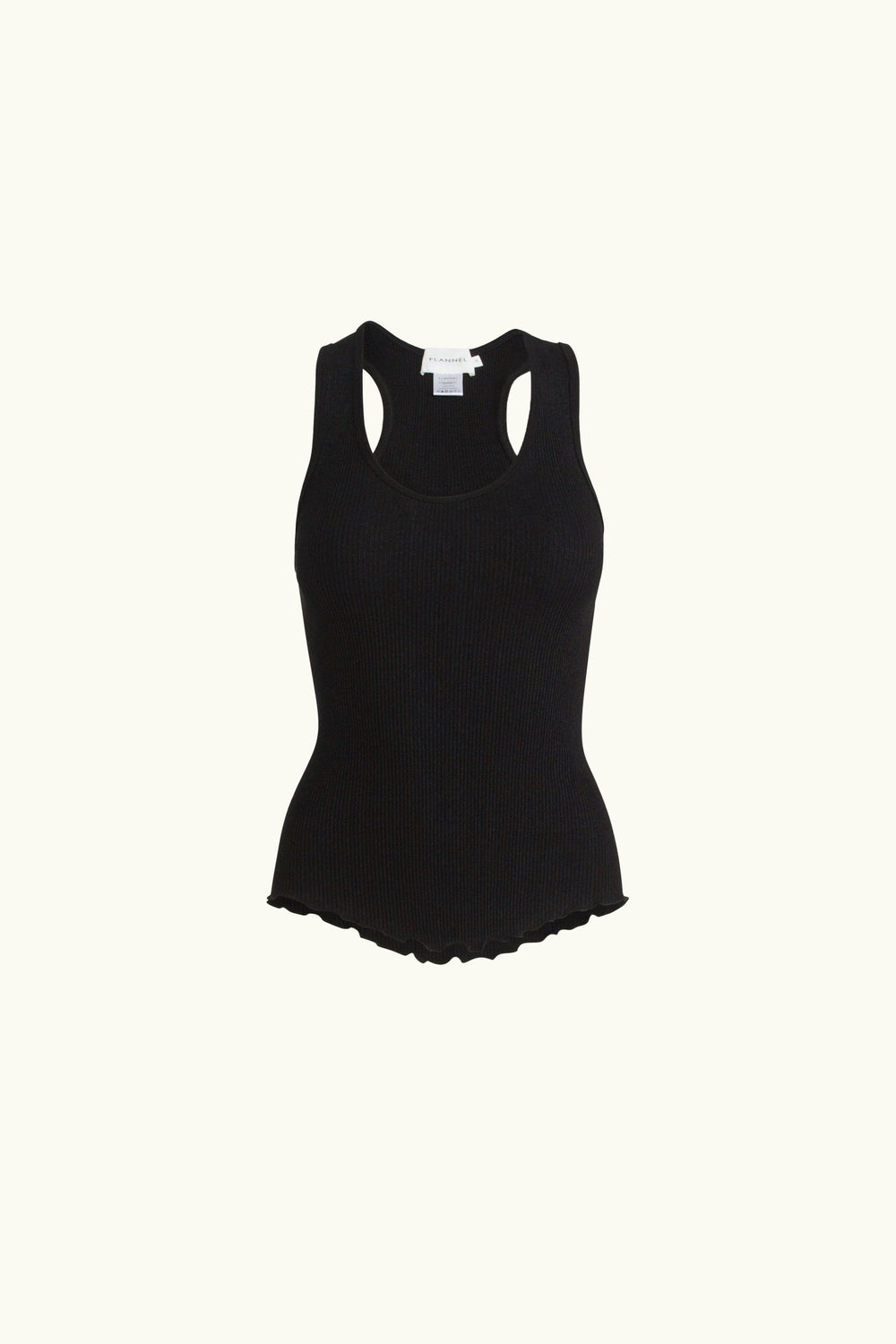 Clover Ribbed Silk-Cotton Scoop Neck Singlet | FLANNEL