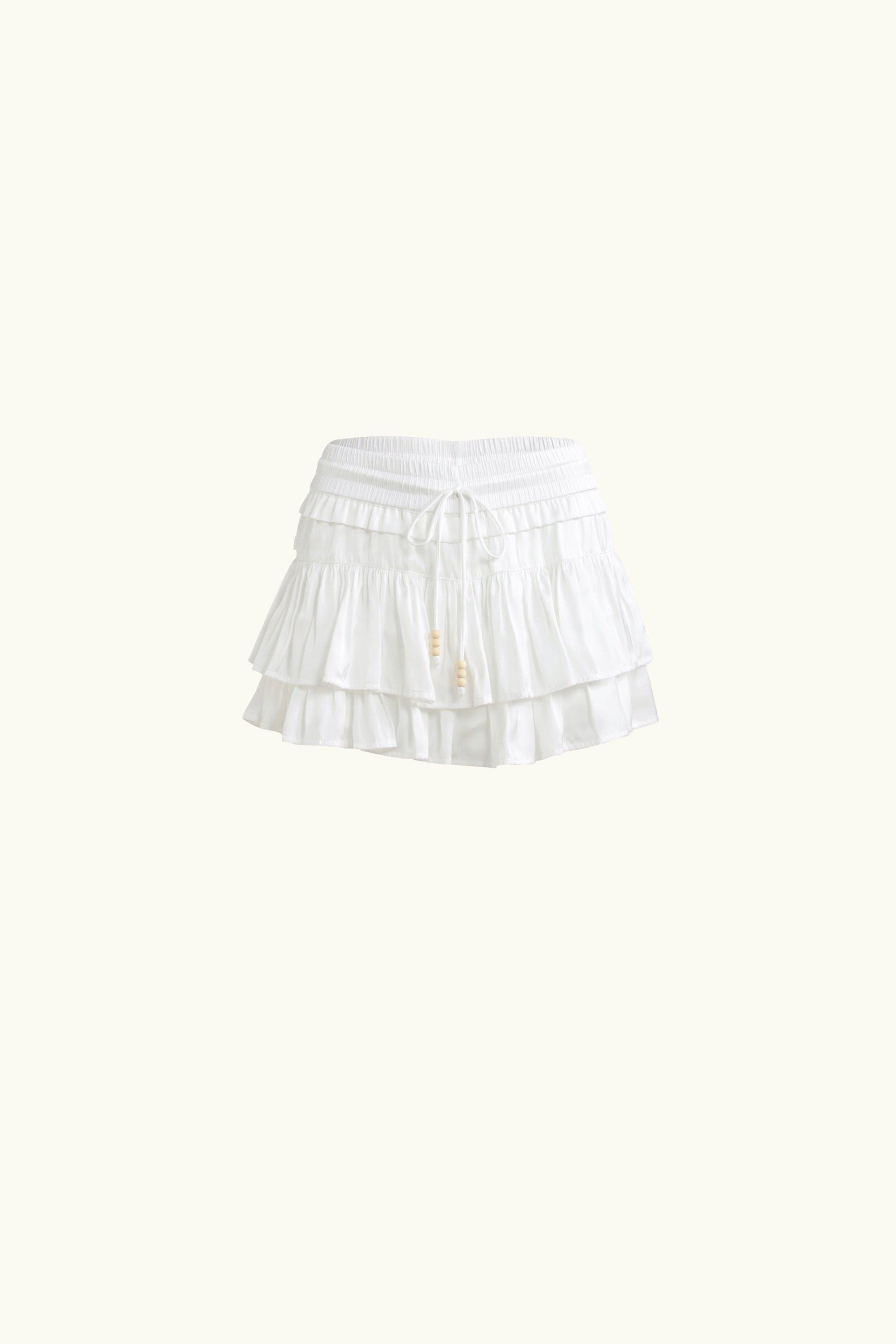 Harmony Frill Short in Milk – Women’s Lounge Short | FLANNEL